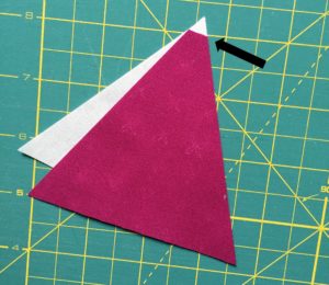 How to cut and sew triangles using a triangle ruler