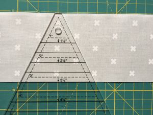 How to cut and sew triangles using a triangle ruler
